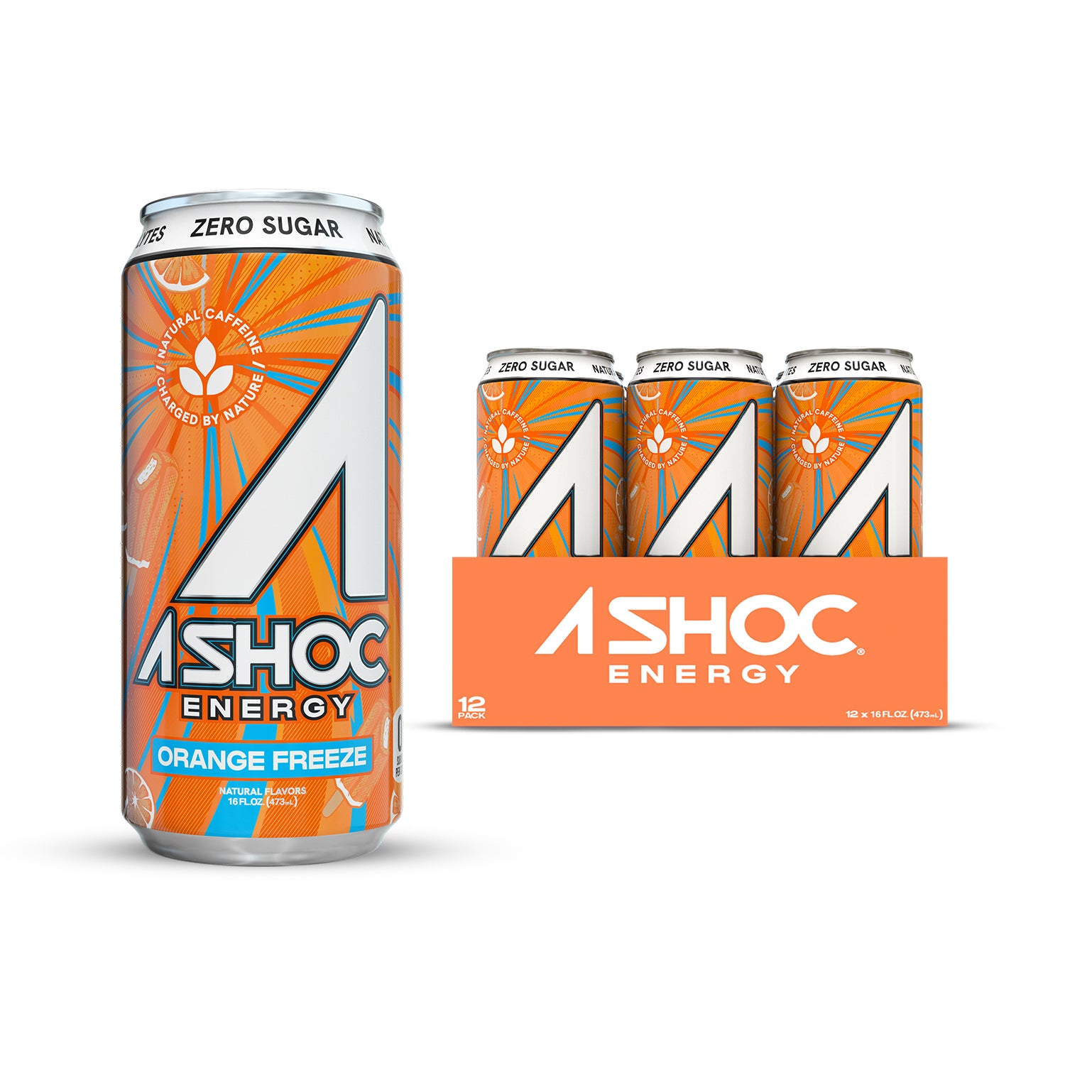 Orange Freeze Adrenaline Shoc Smart Energy - 16 fl.oz (Pack of 12 ...